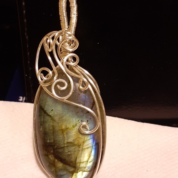 handmade | Jewelry | Handmade Sterling Silver Wire Wrapped Labradorite ...